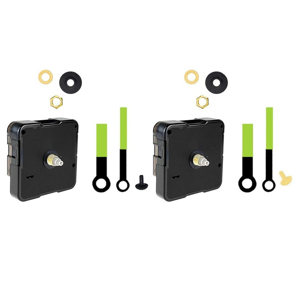 Quartz Clock DIY Kit 2PCS Movements and Fluorescent Pointers for Unique Designs | eBay UK
