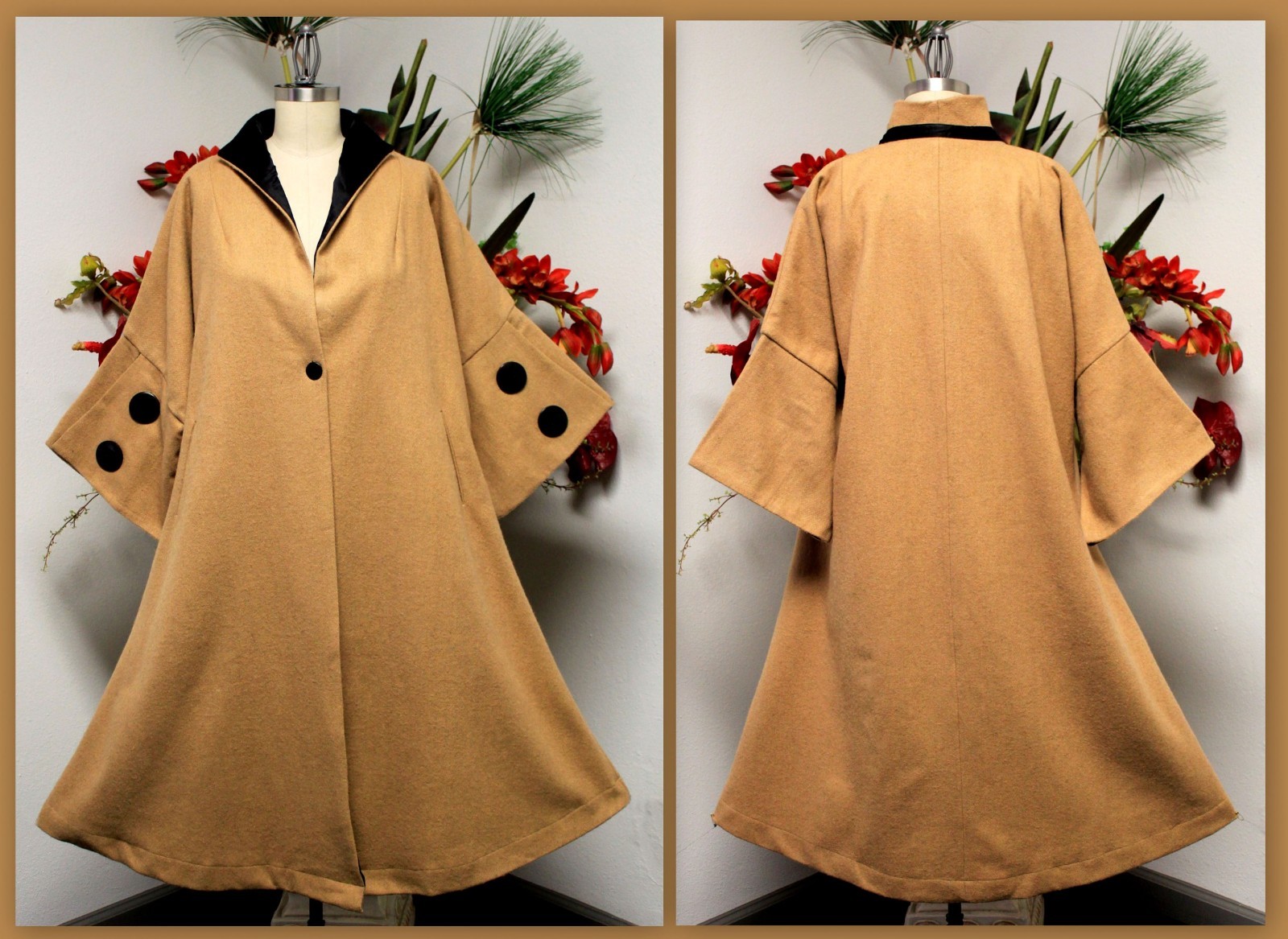 Designer Women Swing Jacket/Coat New style Plus Size Heavy Wool blend ...