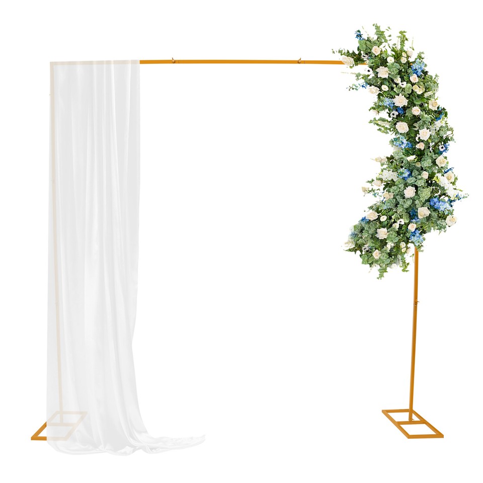Gold Square Arch Balloon Stand Flower Rack Wedding Party Background ...