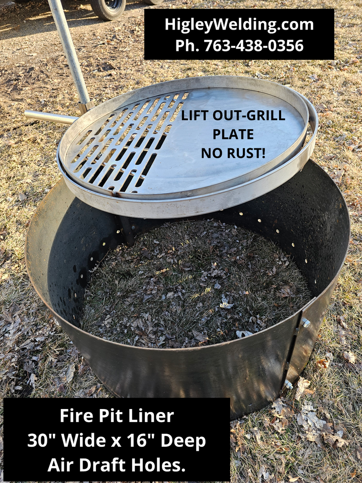 Fire pit ring with Food Grade Stainless Steel Cooking Grill. | eBay