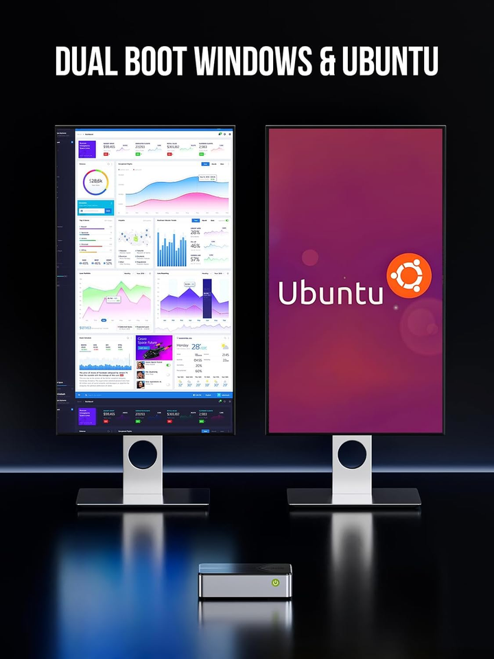 GMKtec G9 Mini PC NAS, Intel N150, 12GB DDR5, 64GB eMMC + 1TB SSD, 4x M ...