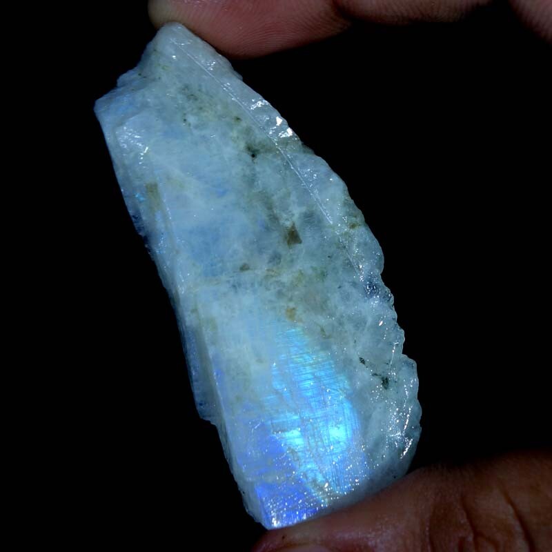 110.55Cts. Natural Rainbow Moonstone Rock Rough Slab Specimen ...