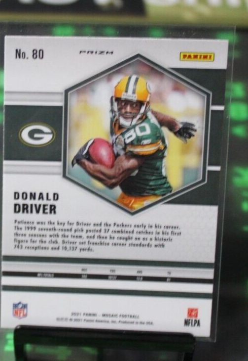 2021 NFL Mosaic Green Prizm Donald Driver Green Bay Packers #80 | eBay