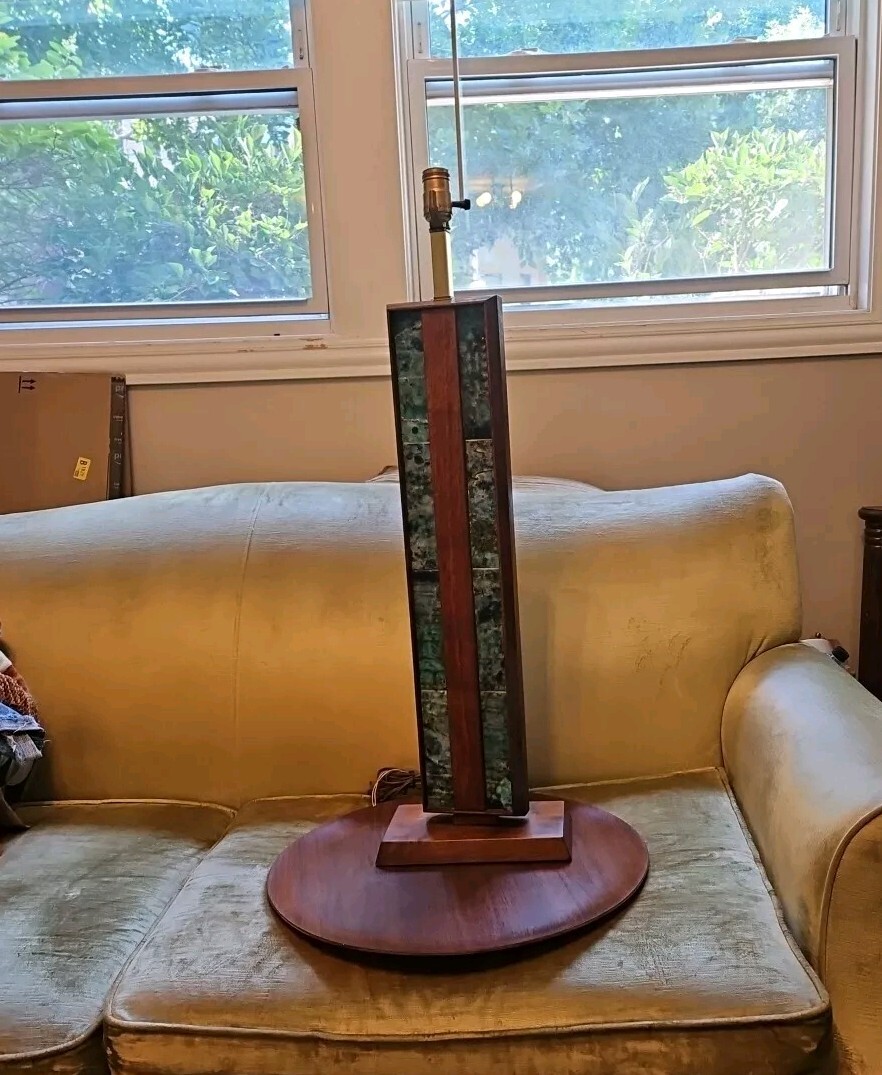 Vtg Harris Strong Lamp Tiles Walnut Moderism Mid Century Excellent | eBay