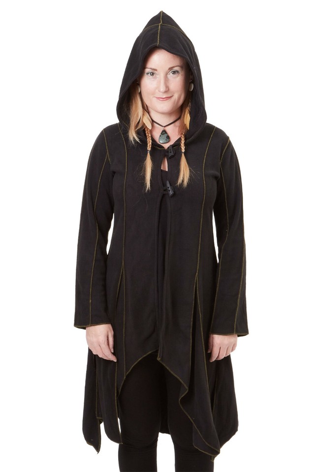 Psy Trance Clothing, Hippy Jacket, Pixie Goth Boho Cloak Jacket XXL ...