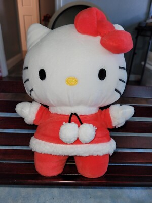 SANRIO HELLO KITTY SANTA 8" HOLIDAY CHRISTMAS PLUSH STUFFED ANIMAL DOLL ...