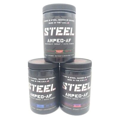 Steel Supplements Amped AF pre-workout 30 Servings Pick Flavor | eBay