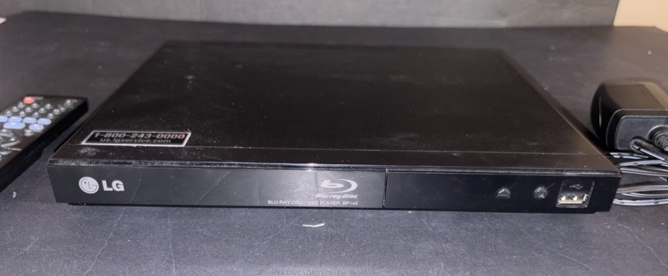 LG BP145 Blu-Ray Disc/DVD Player with Remote/Power Cord/HDMI Tested ...