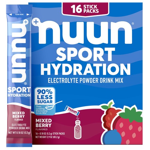 Nuun Sport Electrolyte Powder Packets with Magnesium Calcium Potassium ...