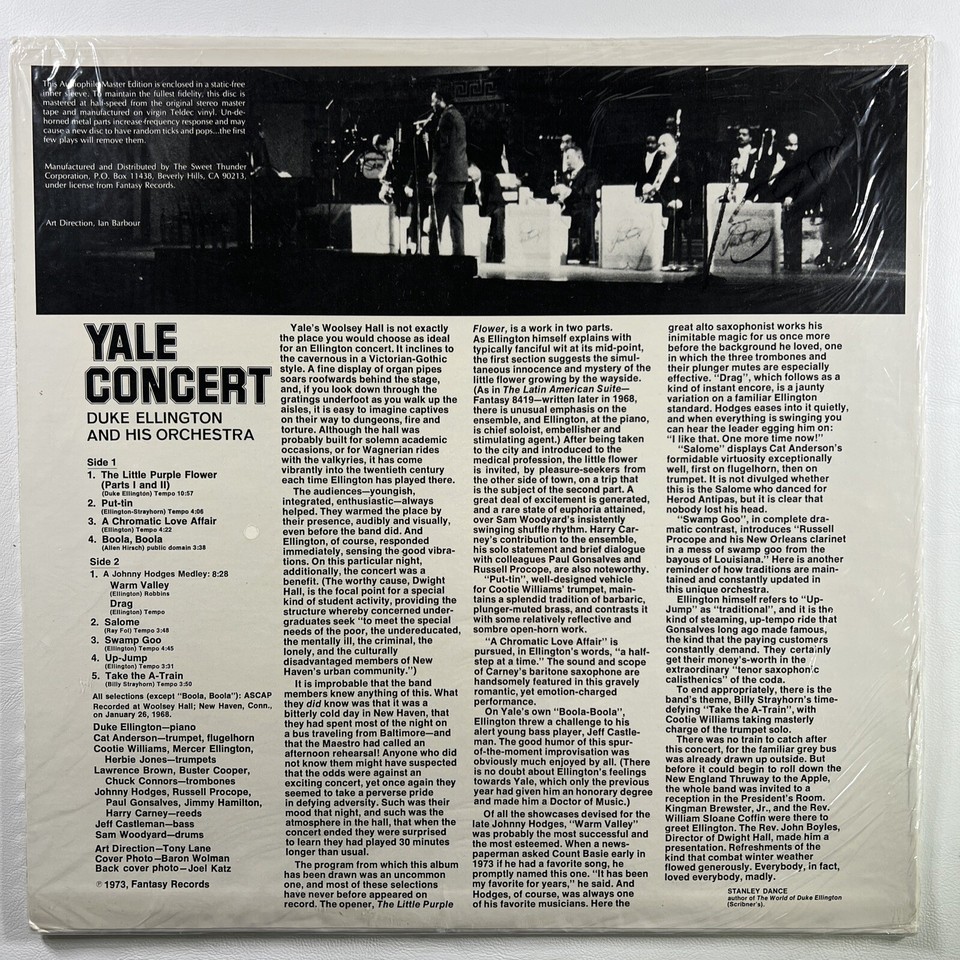 Duke Ellington “Yale Concert - Sweet Thunder” LP/Fantasy Records ...