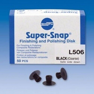 SHOFU Super Snap Finishing & Polishing 50 Disc Pack L506 BLACK COARSE ...