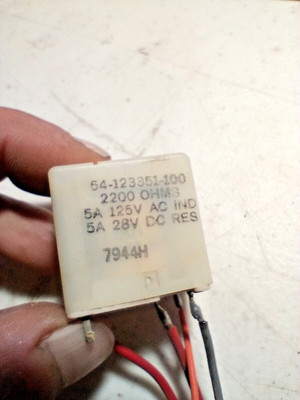 125 VAC/28 VDC @ 5A, 2200 Ohm Relay, RBM Controls 64-123351-100 NOS(QTY ...