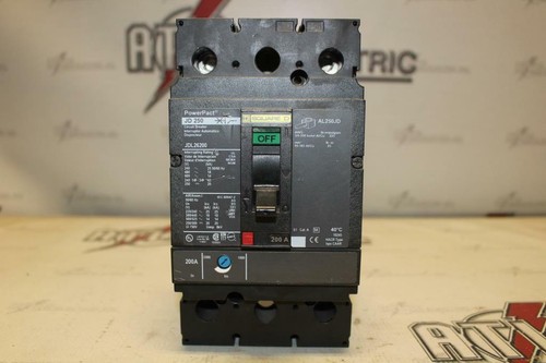 Square D JDL26200 Molded Case Circuit Breaker 200 Amp 600 Volt 2 Pole ...