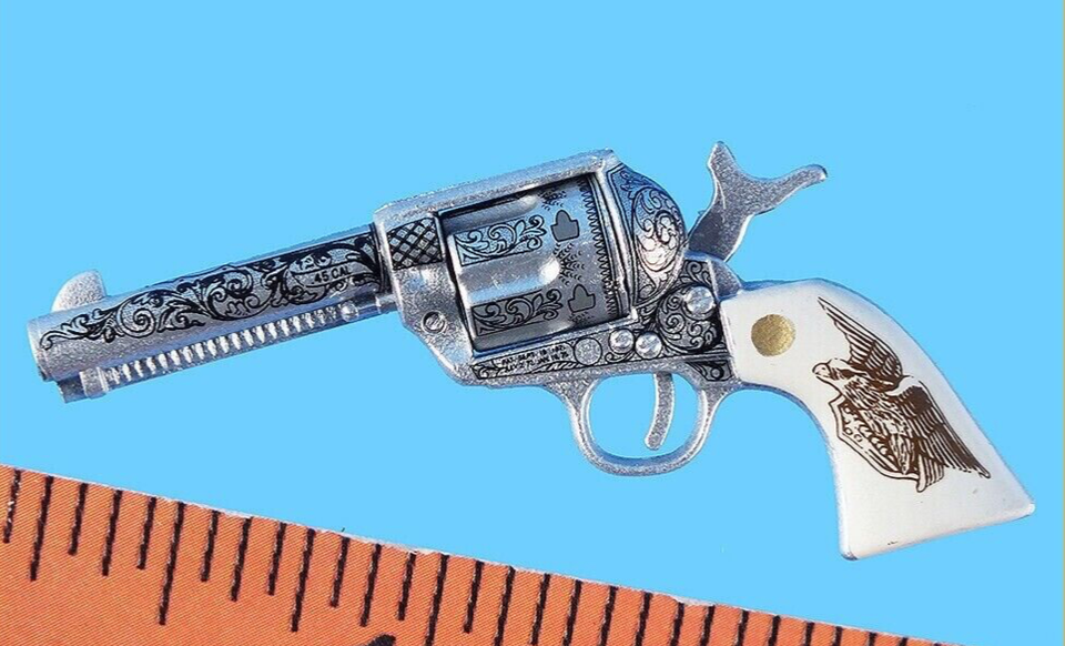 MINIATURE 1/6 TOY US 1873 Single Action Colt REVOLVER PEARL HANDLE ...