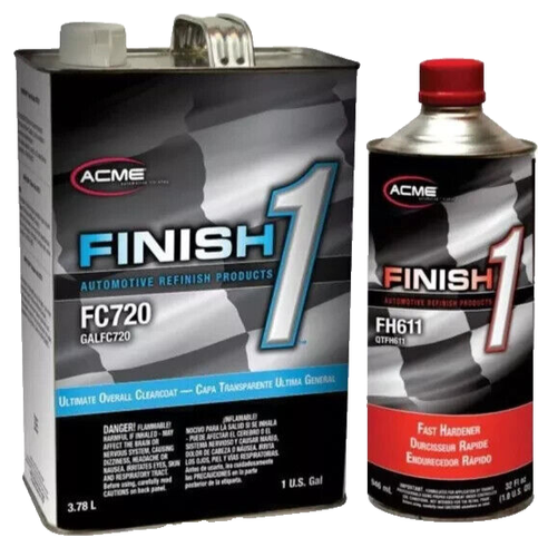 Finish 1 Clearcoat (FC720) bundled with Fast Hardener (FH611) - (1 set ...