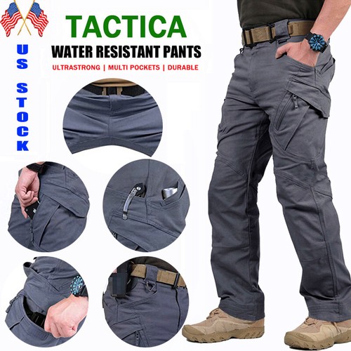 Men's Outdoor Tactical Pants Rip Stop Waterproof Military Combat Cargo ...