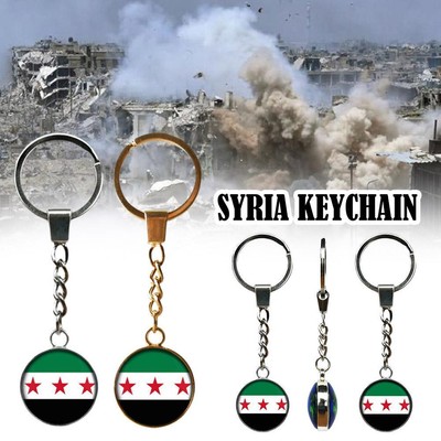Syria National Flag Key Chain Keyring Gift Men Women Keychain Syria ...