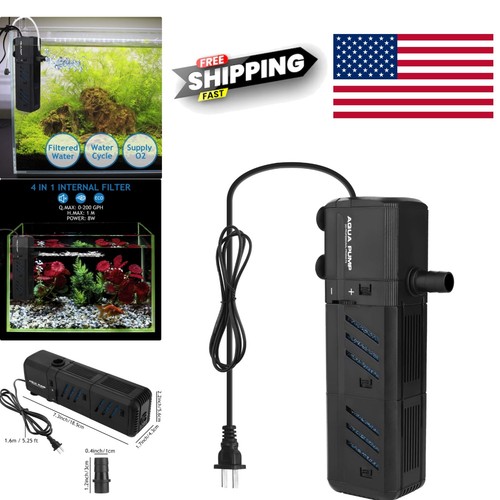 Compact and Quiet Aquarium Internal Filter with Adjustable Water Flow ...