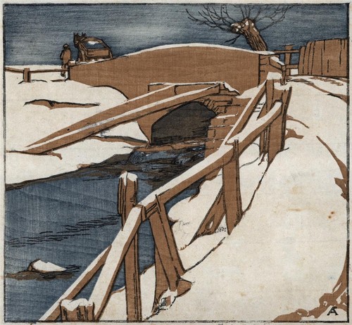 Frederick George Austin (1902-1990) Pencil Signed Woodcut - 1923 Winter ...
