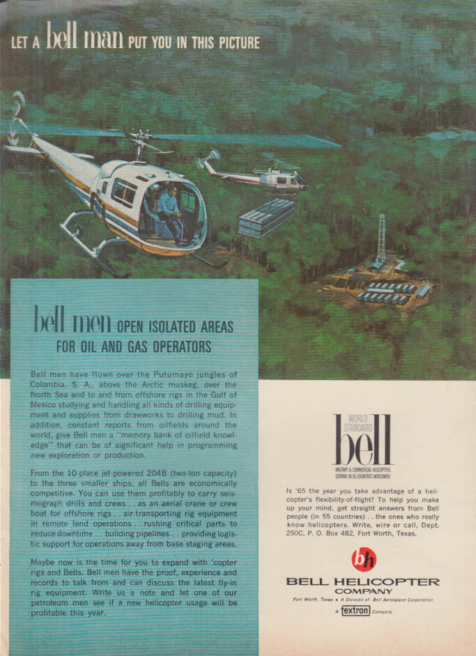 Open isolated areas for Oil & Gas Operators - Bell 204B Helicopter ad ...