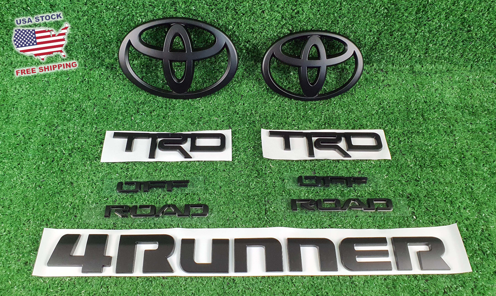 Fit for Toyota 4runner 2010-20 Matte Black Emblems Front rear Logo TRD ...