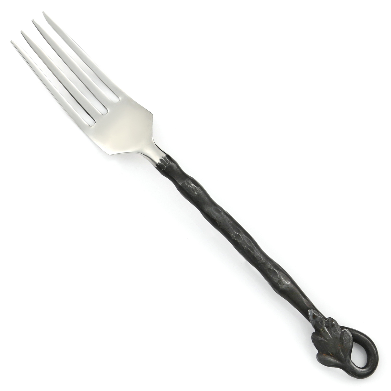 Pottery Barn CURLED LEAF Stainless Oxidized Black Silverware CHOICE ...