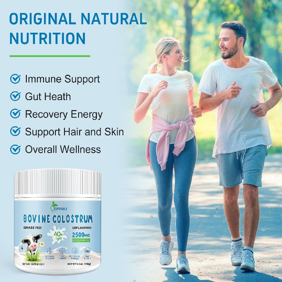 Bovine Colostrum Powder - 40% IgG Highly Concentrated Pure Bovine 5.3oz ...