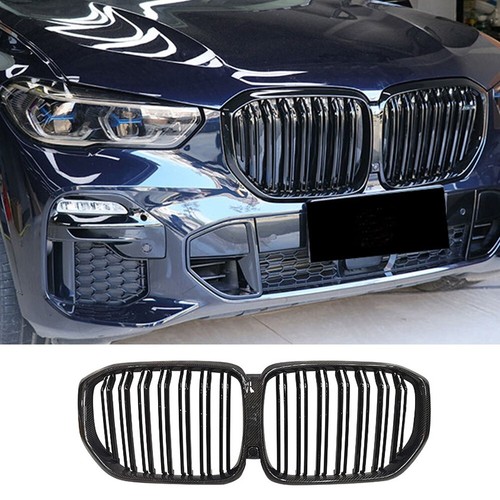 Carbon Fiber Grille Front Kidney Grill Double Slat Fits For 2019-2023 ...
