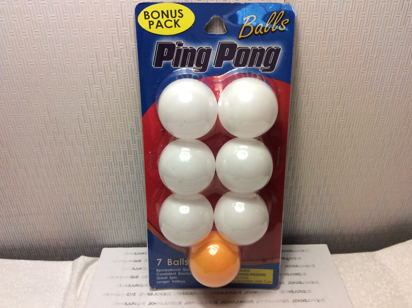 PING PONG BALL BONUS PACK SET OF 7 BALLS New in sealed package 40mm ...