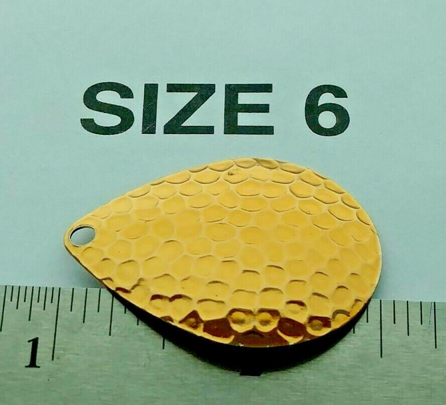 10, size 00 thru 8 Colorado hammered CANDY GOLD SPINNER Kokanee BLADES ...