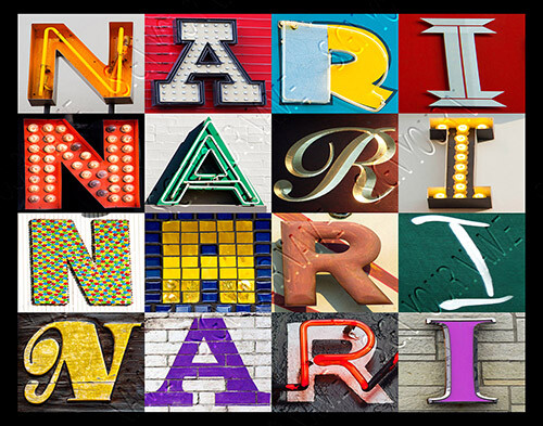NARI Name Poster featuring photos of actual sign letters | eBay