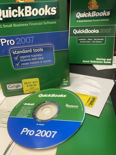 INTUIT QUICKBOOKS PRO 2007 FOR WINDOWS FULL RETAIL US VERSION =LIFETIME LICENSE= 28287016859 | eBay