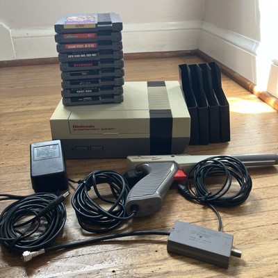 Nintendo NES-001 Console, Power Cord, RF Switch, Zapper & 9 Games | eBay