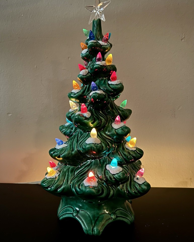 Vintage Ceramic Lighted Christmas Tree 12” Atlantic Mold Shipped Today ...