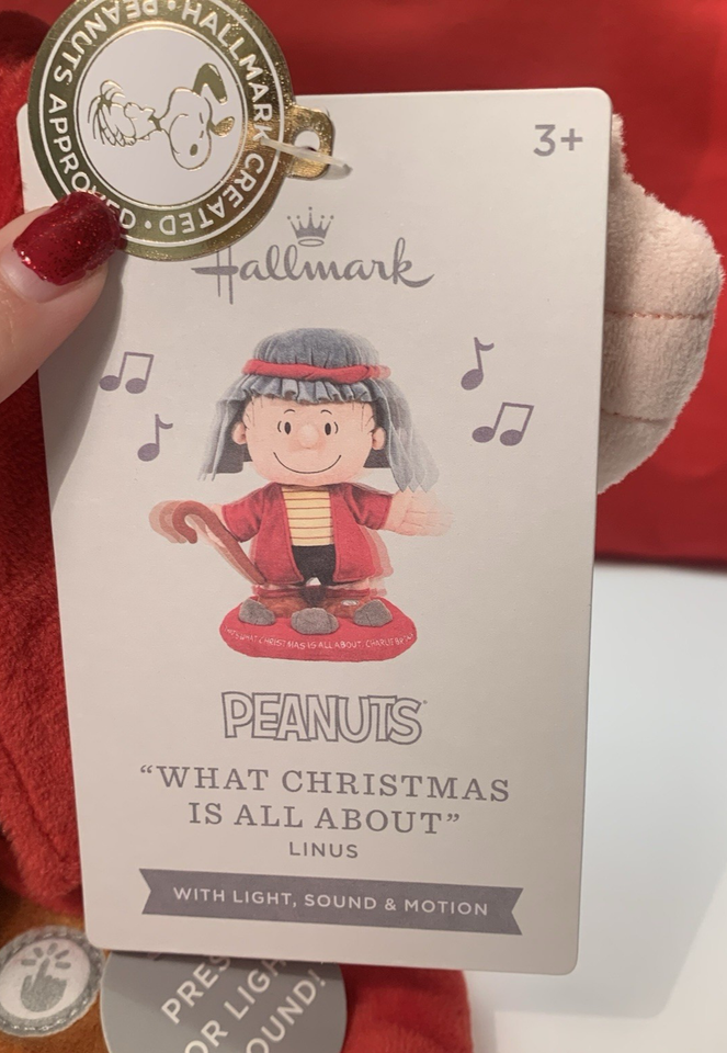 12" Hallmark Peanuts Linus What Christmas Is All About Light Sound ...