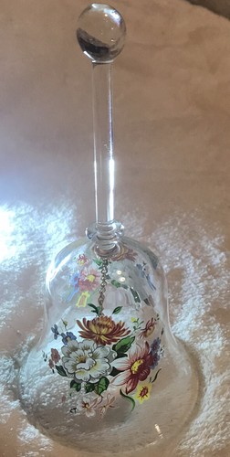 Avon Delicate Crystal bell with flowers | eBay