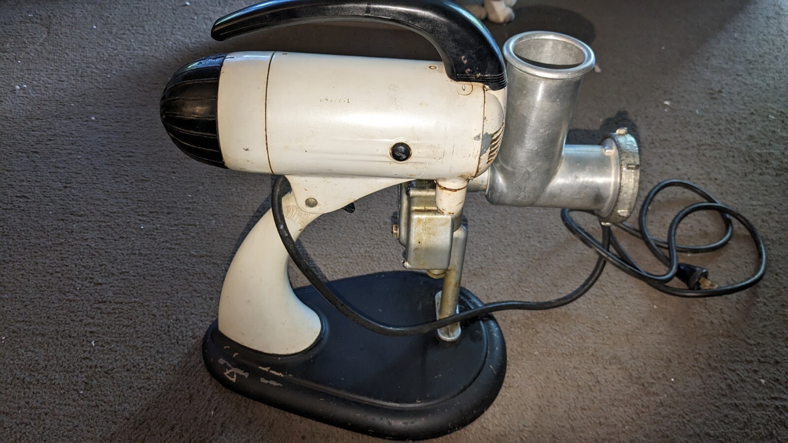 Vintage 1940s Sunbeam Mixmaster Mixer Model 9 with Meat Grinder Working ...