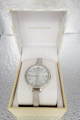 Charter Club Women's Silver-Tone Bracelet Watch 35mm | eBay