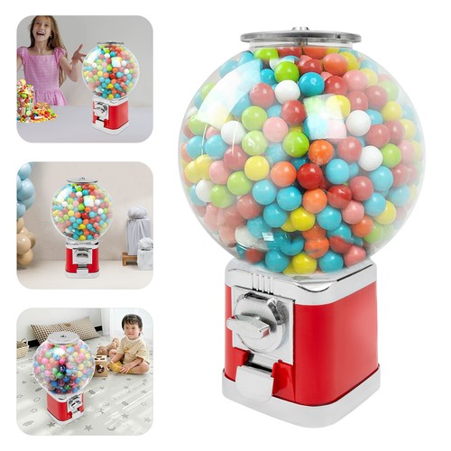 1.26 in Gumball Machine with Coin Bank - Red Vintage Bubble Gum Candy ...