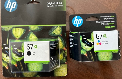 Oct. 2025: New HP 67XL Black + 67XL Tri-Color Ink Cartridges Combo Free ...