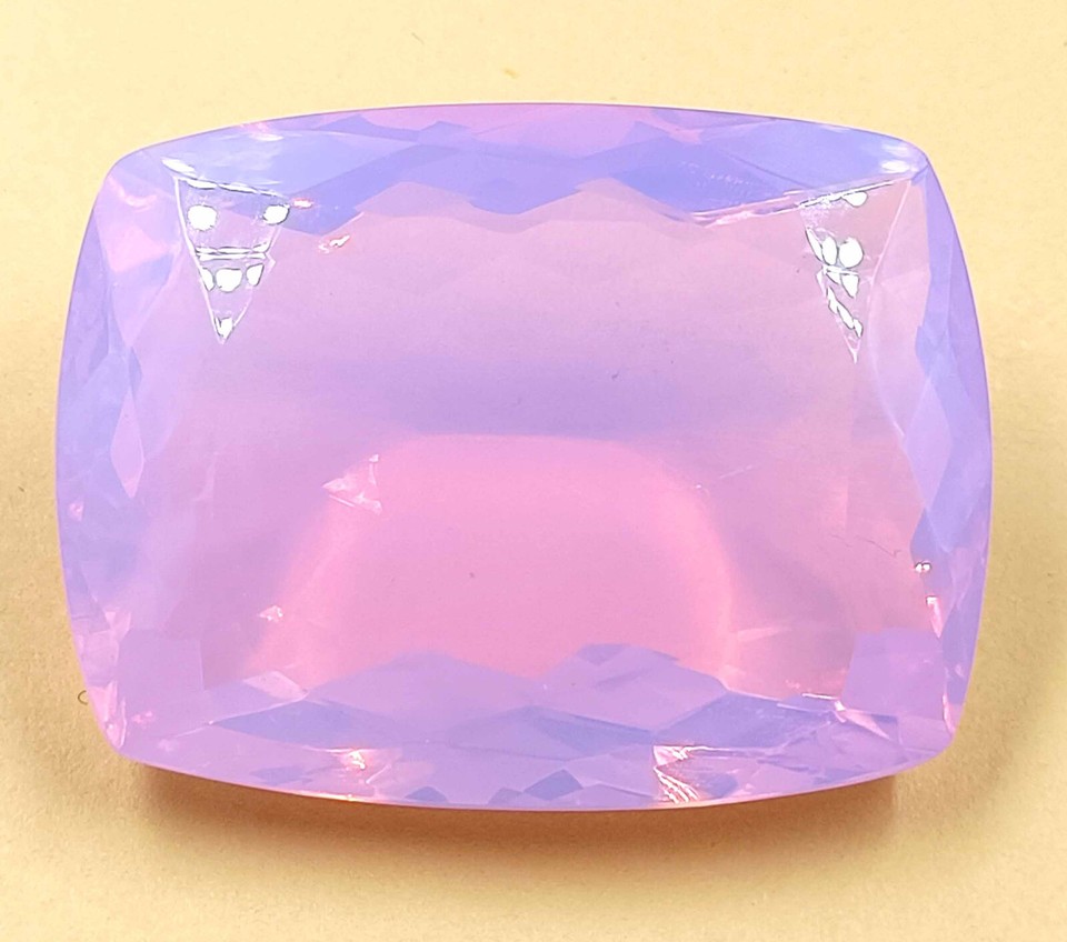 200 Ct Ethiopian Bi-Color Opal Transparent Cushion Cut Certified Loose ...