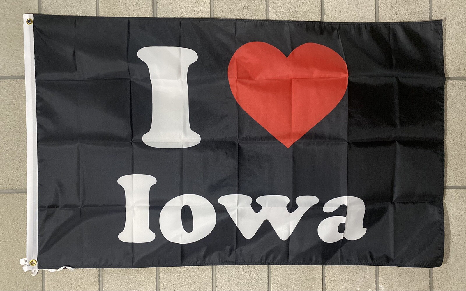 I Love Iowa Heart Flag FREE SHIP Conquer State Beer Man Cave Sign 3x5 ...