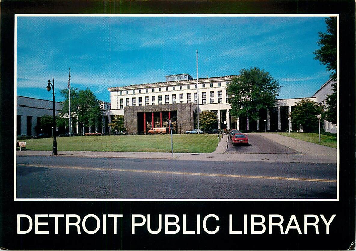 Postcard Detroit, Michigan Public Library - Exterior View #1 | eBay