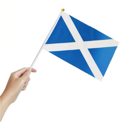 6PCS 10x15cm Scottish Hand Waving Flag Wooden Stick Table Desk Crafts ...