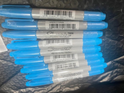 Sharpie Twin-Tip Permanent Marker Fine Ultra Fine Point Turquoise Blue ...