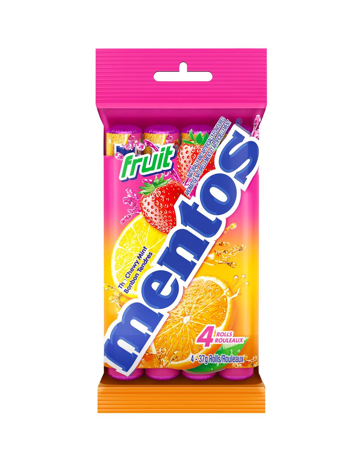 4 X Mentos Chewy Mint Candy Fruit 4 Rolls of 37g in Each Pack | eBay