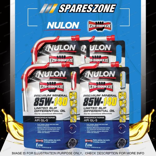 4pcs 1L Nulon EZY-SQUEEZE Gearbox Limited Slip Diff Oil LSD85W140 Ref ...