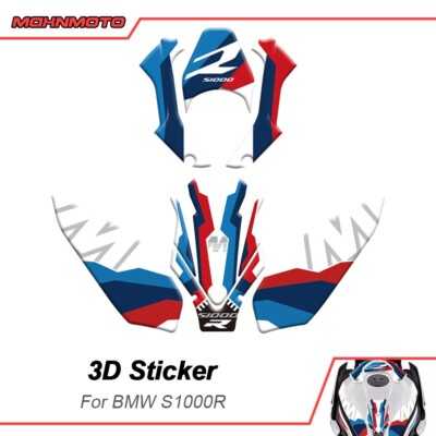 For 2019-2024 BMW S1000R 3D Gel Full Fuel Tank Protector Pad Cover ...