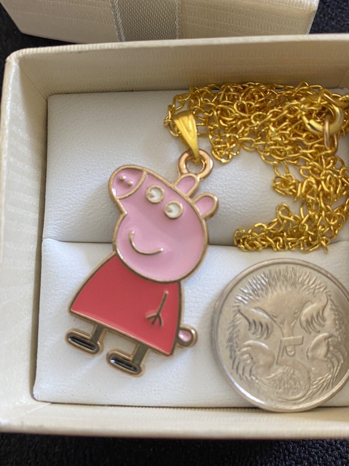 Peppa Pig Fun Fashion Gold Tone Pendant Chain Cute Pretty Cartoon ...