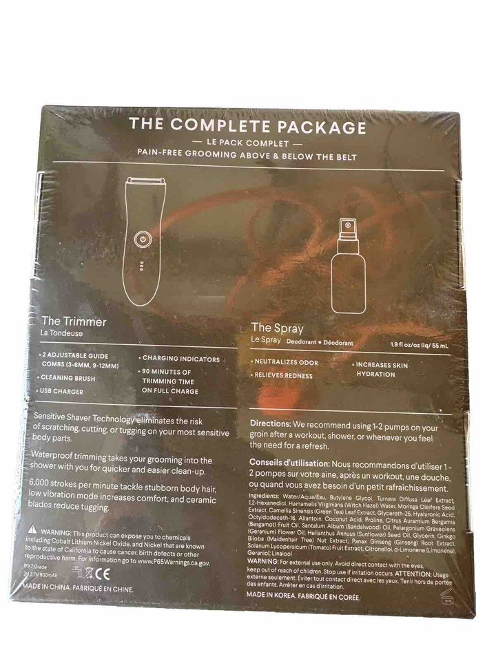 Meridian The Complete Package - Men's Above & Below The Belt Grooming Kit 810048830602 | eBay